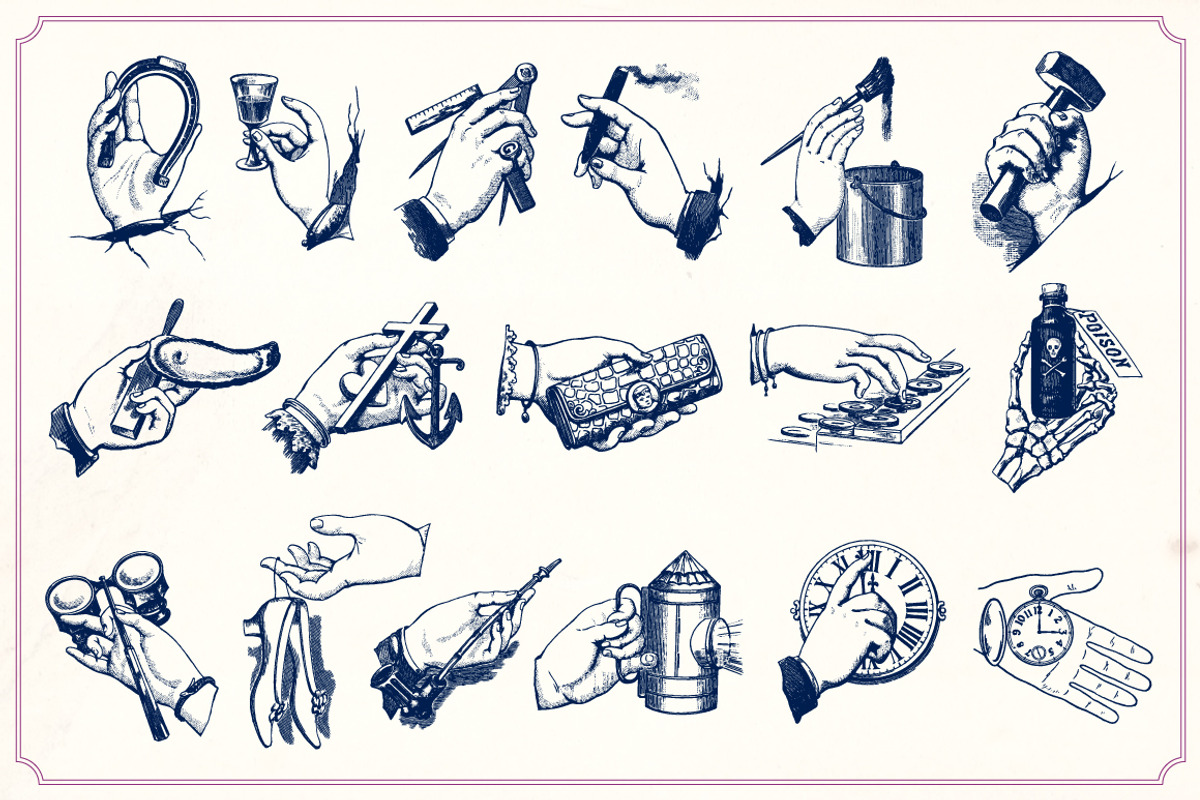 Vintage Hand Illustrations, a Person Illustration by Mr Vintage