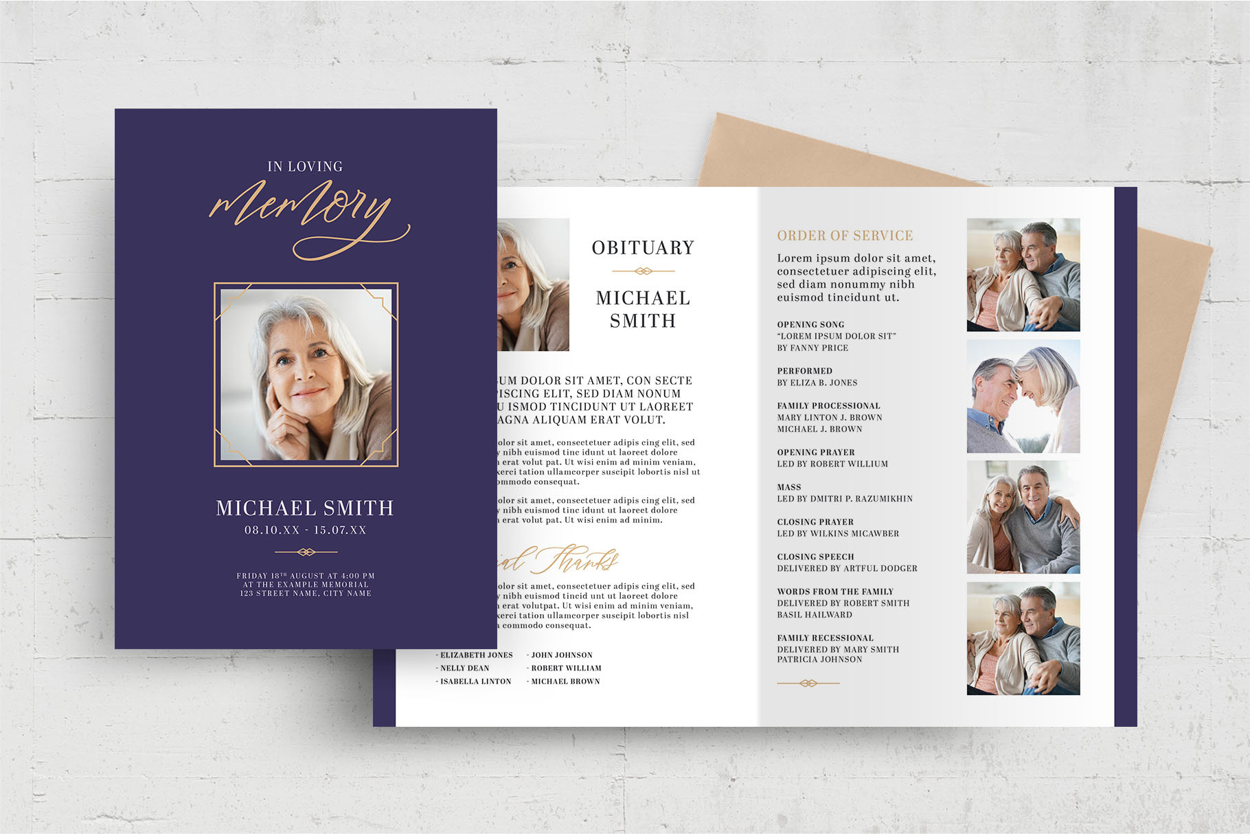 Simple Funeral Brochure Template, a Flyer Template by BrandPacks