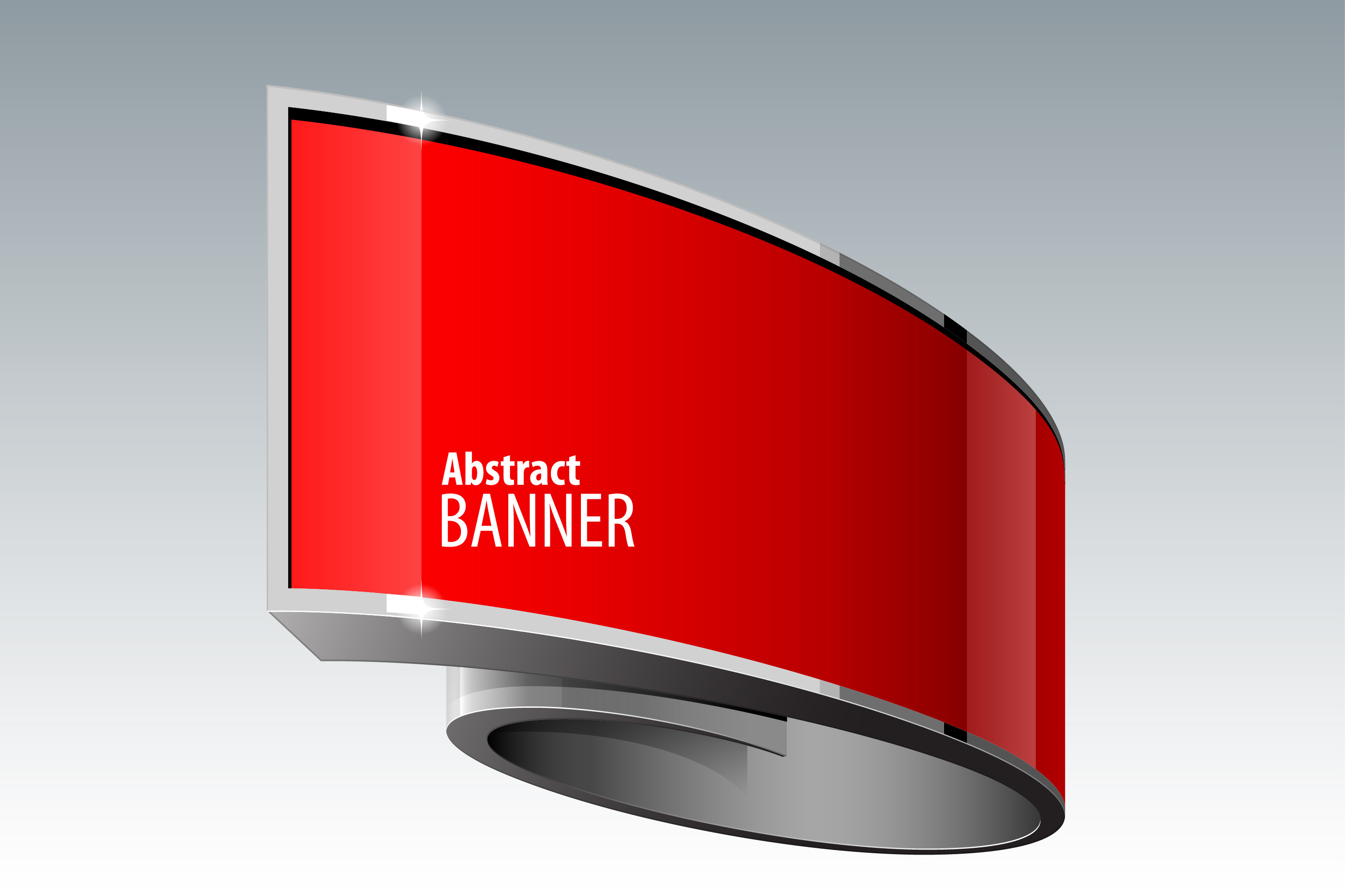 Shiny gloss red vector banner, a Decorative Illustration by Sunny