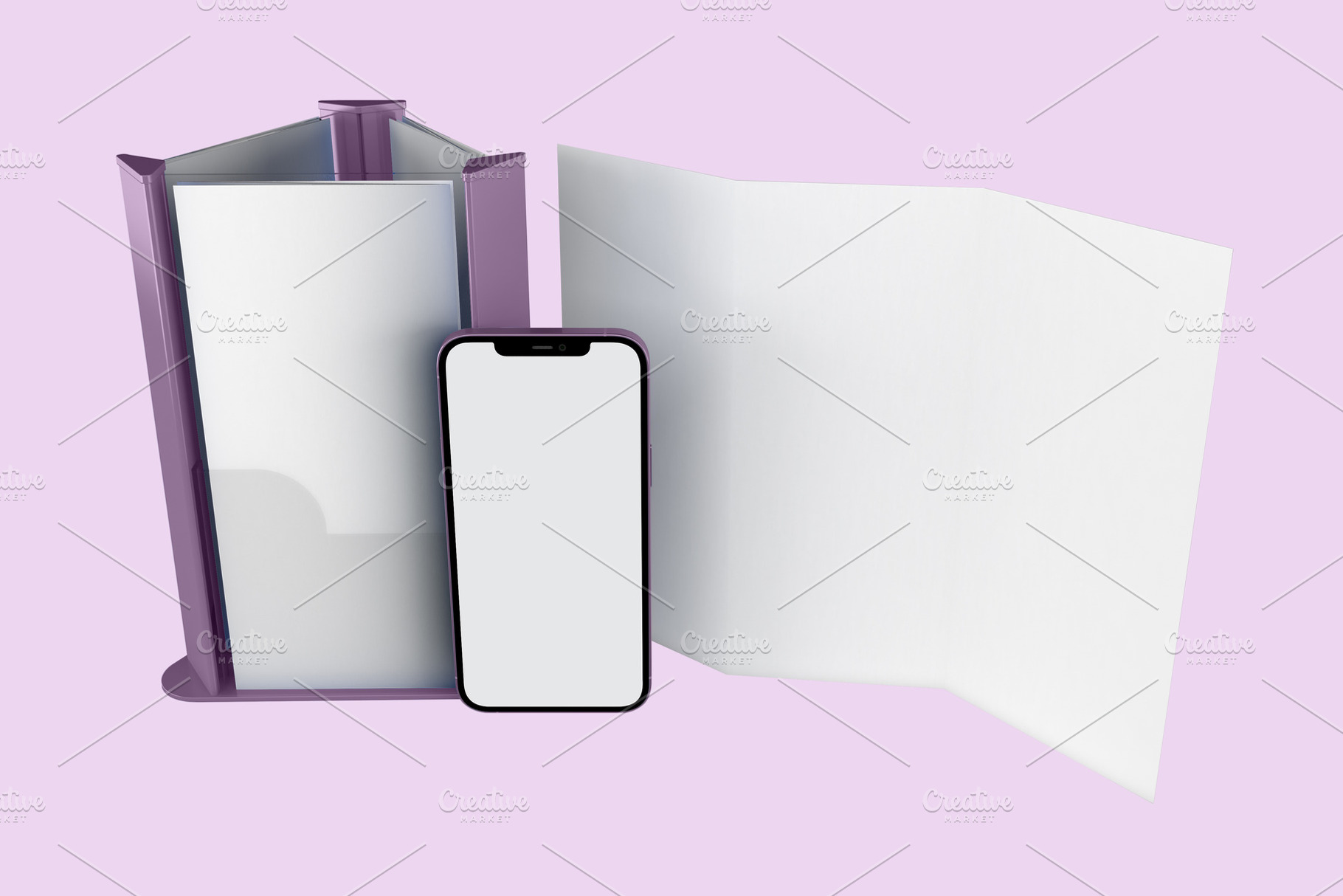 Brochure & iphone containing standing, printable, and printing, a ...