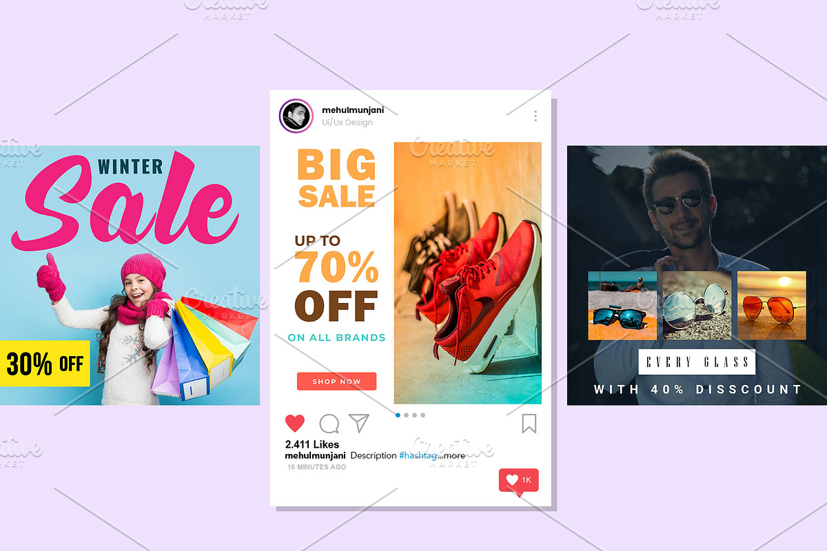 100 Animated Instagram Templates, a Social Media Template by Mehul Munjani