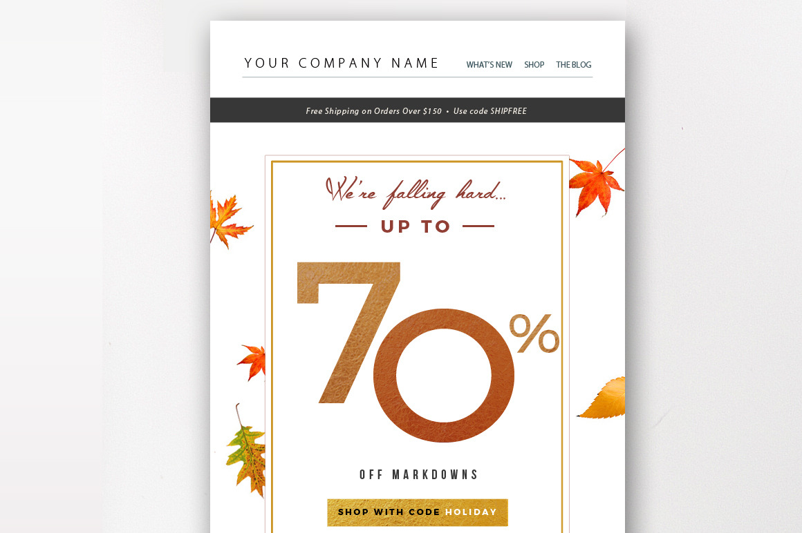 Holiday Sale Email Template, an Email Template by By Stephanie Design