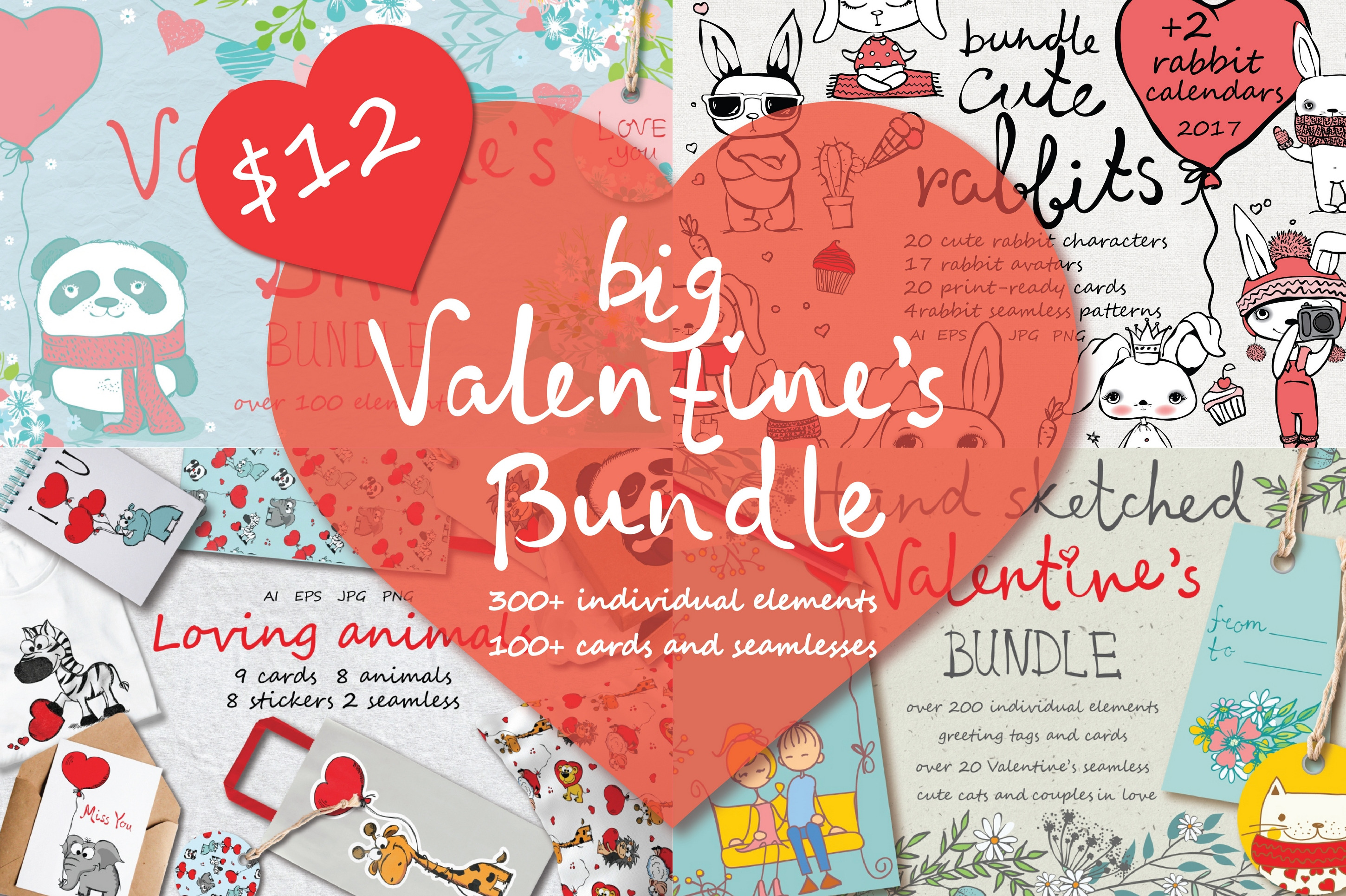 Big Valentine's Bundle | Illustrations ~ Creative Market