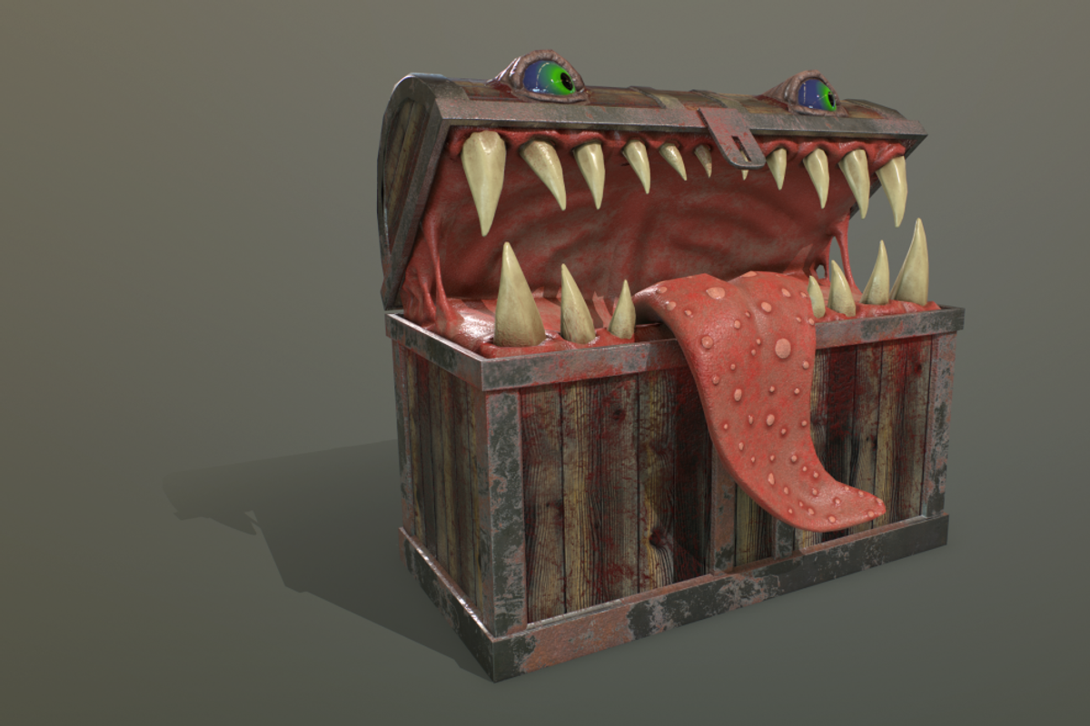 Monster chest PBR, a Characters & Person 3D Model by en3my71
