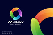 Letter O Gradient Color Logo