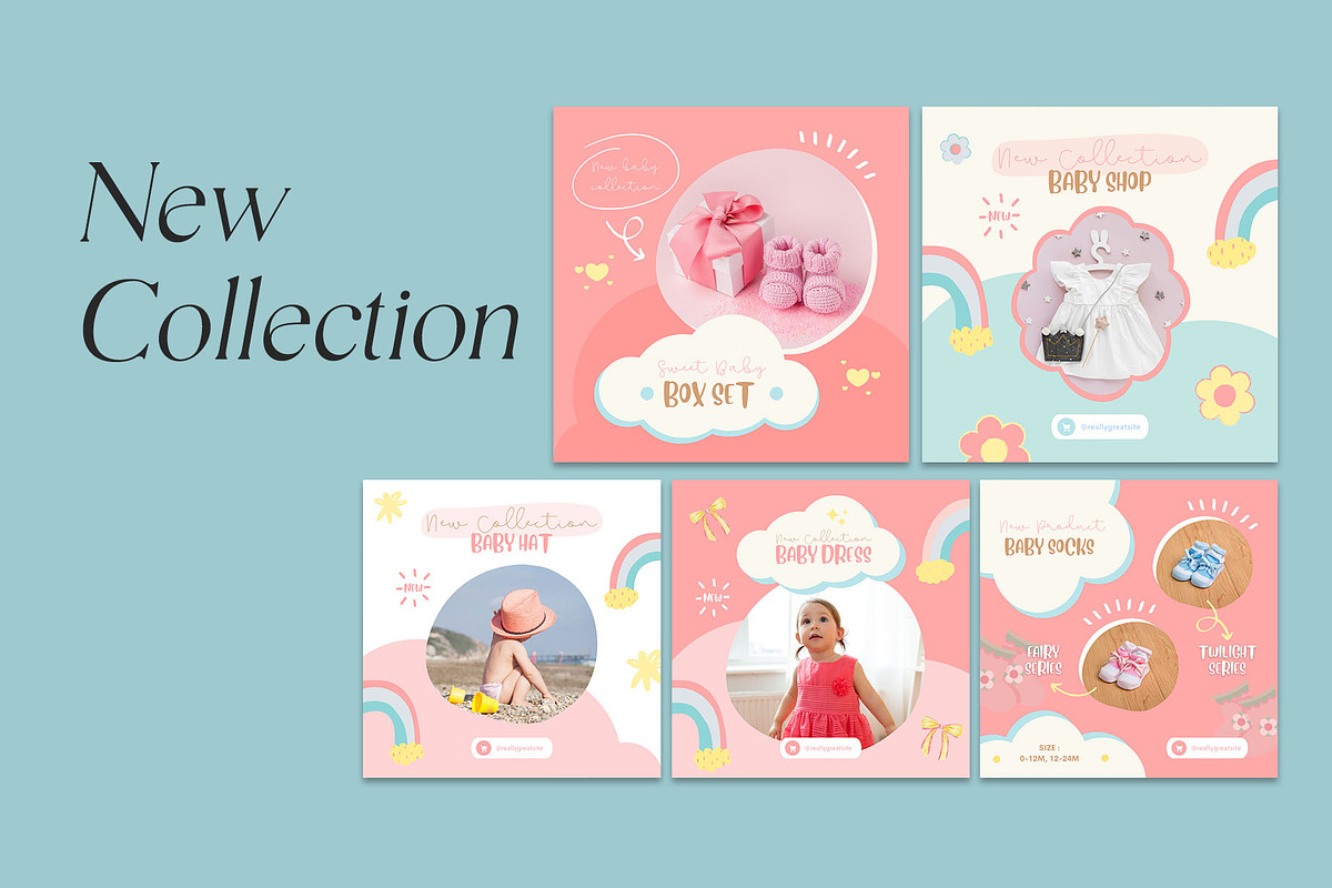 Baby Content Social Media | CANVA, a Social Media Template by Azruca