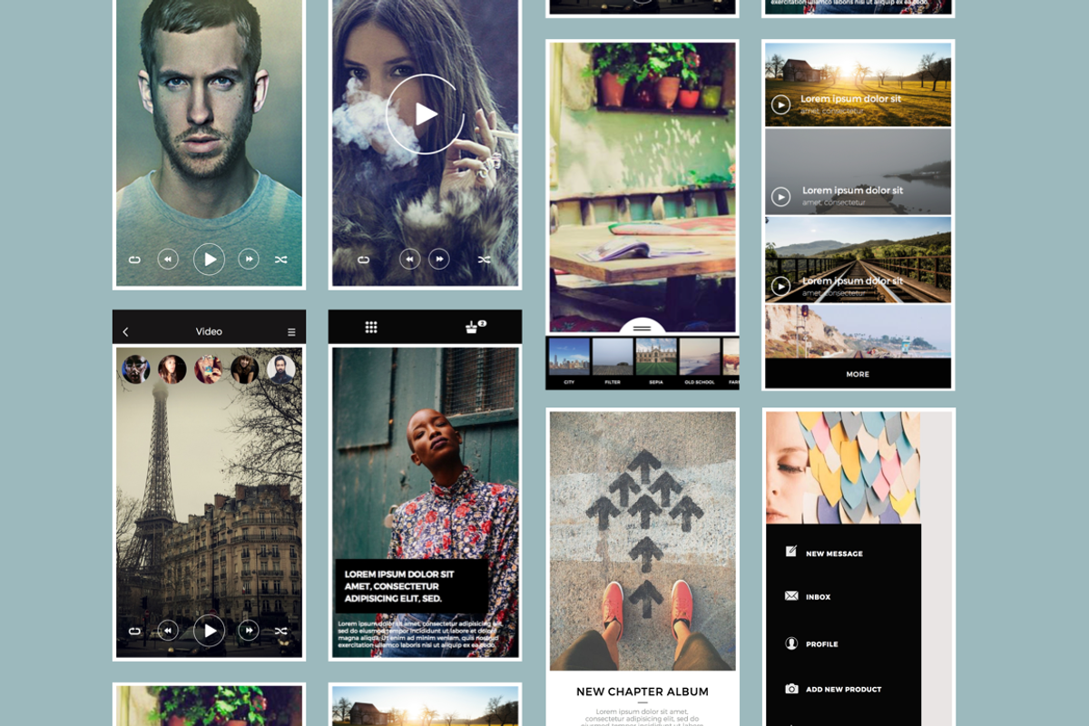 Nova UI Kit for Sketch, an UI Kit Template by Jana Rawlins Inc.