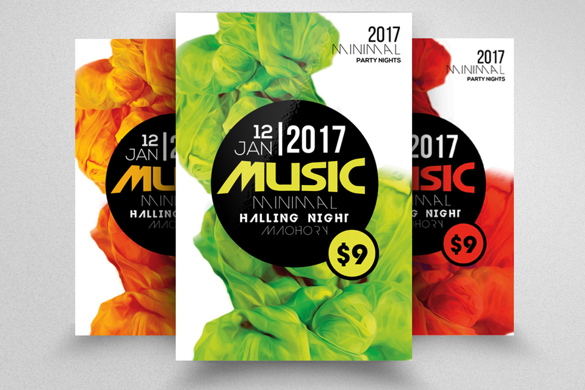 10 Electro Music Flyer Bundle Vol:02, a Flyer Template by Design Up