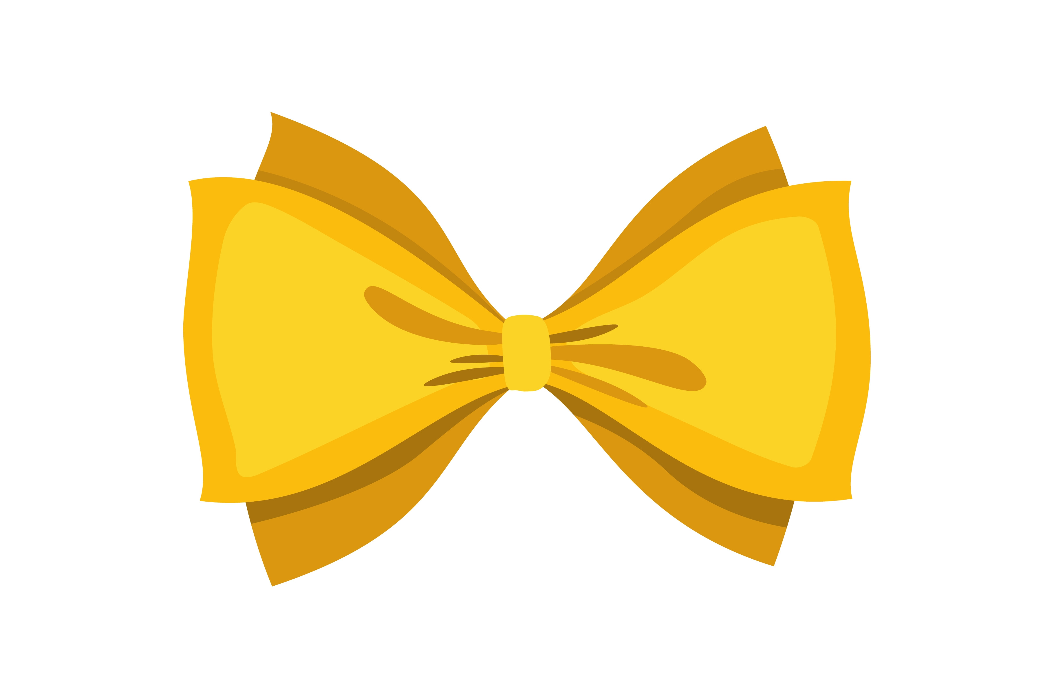 Gold bow. Cartoon vector yellow, an Object Graphic by the8monkey