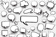Speech Bubbles Comic Creator Set, an Object Illustration by Den Marty ...