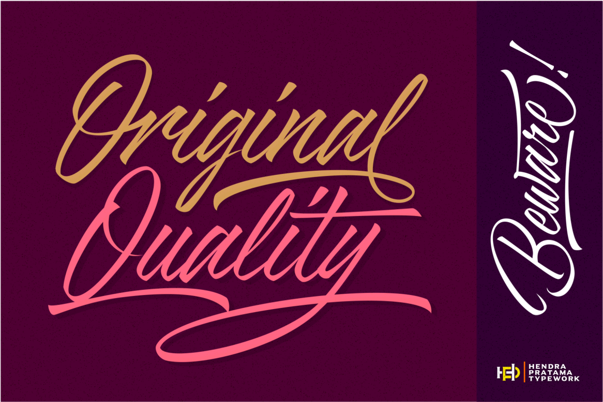 Azkia Script - 1200+ Glyphs, a Script Font by Hendra Pratama