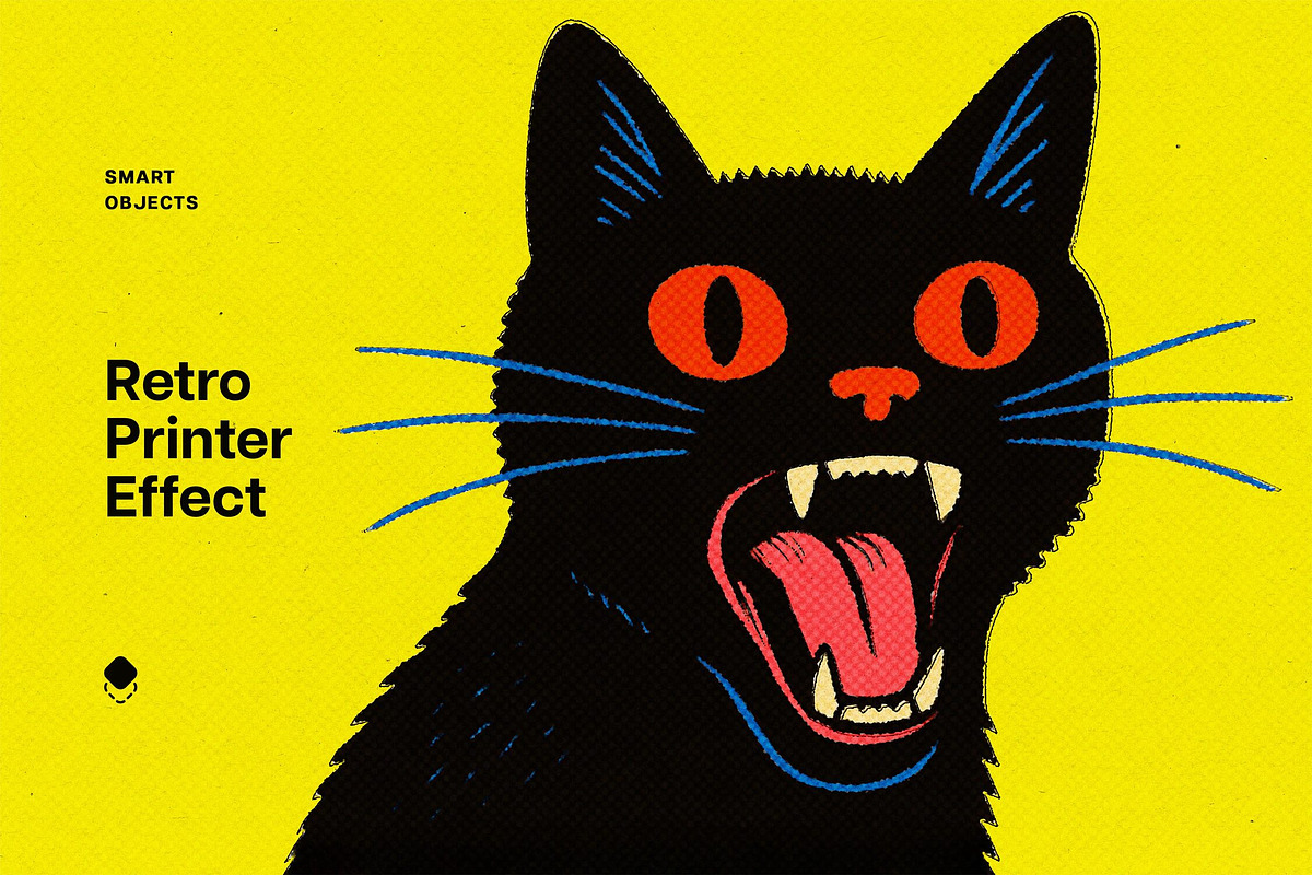 Retro Printer Design Effect, a Layer Style Add-On by Design Squad