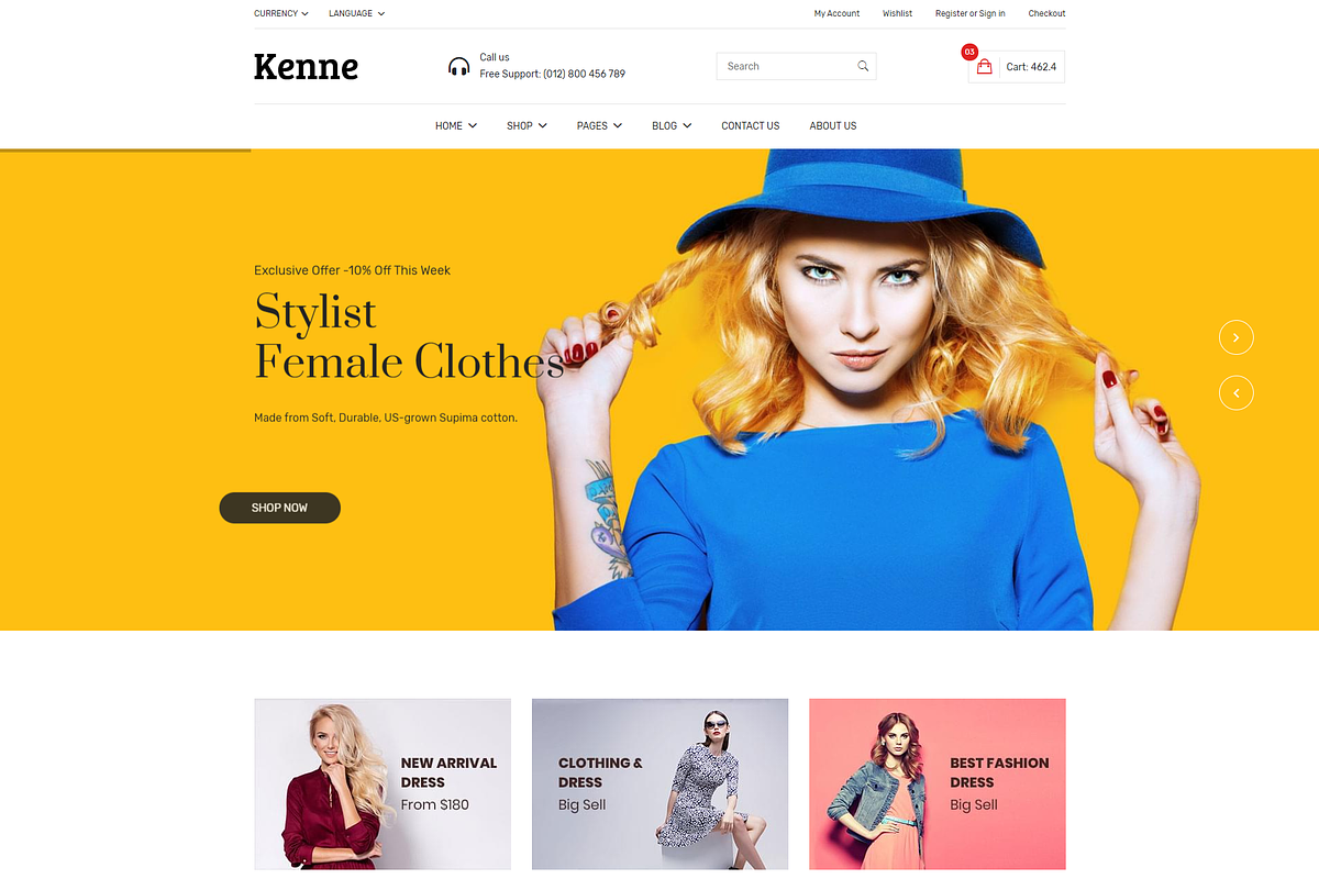 Fashion Store HTML Template - Kenne, a Bootstrap Template by HasThemes
