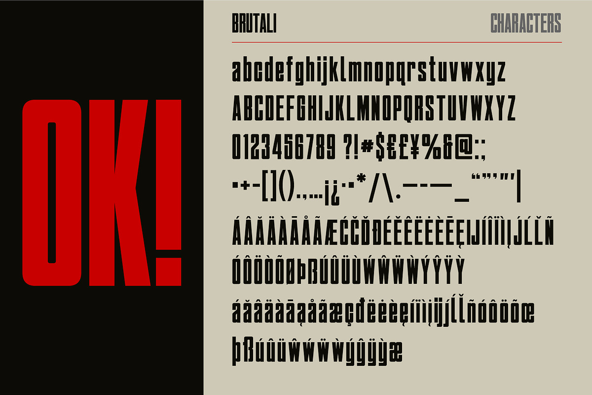 Brutali | Brutalist Condensed Display Font