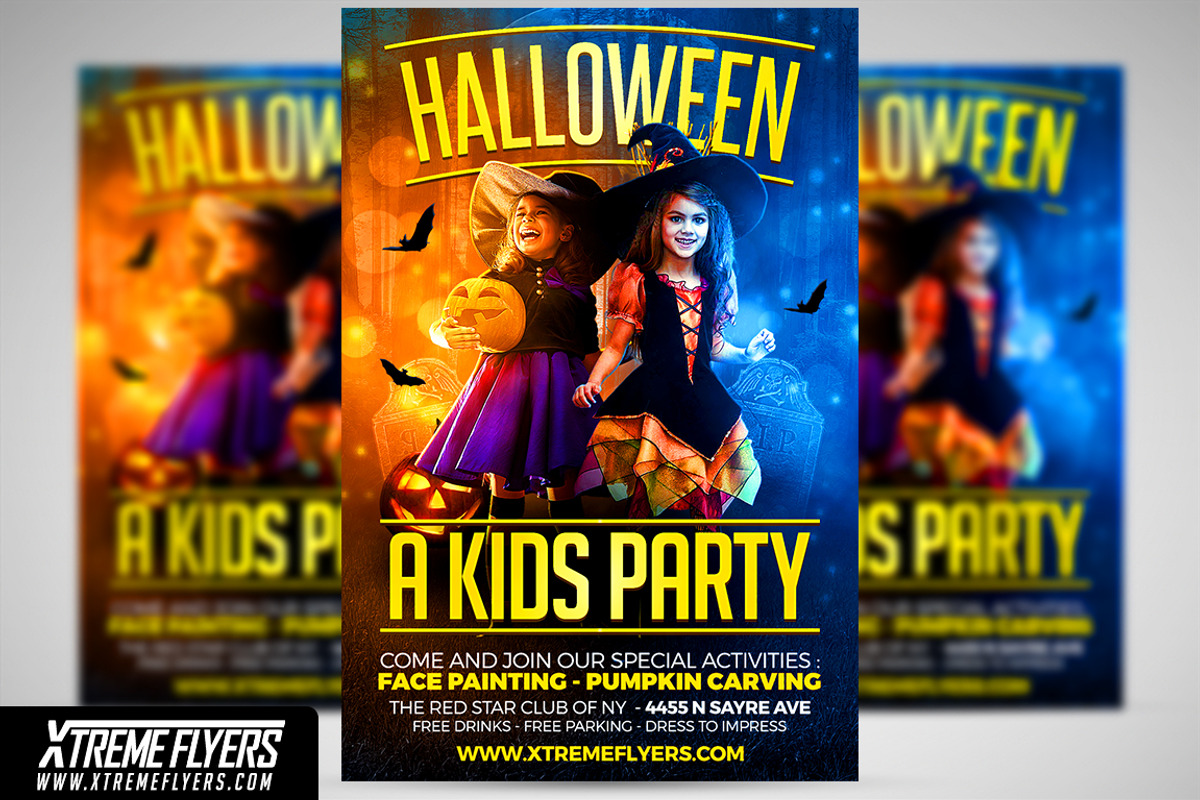 Halloween Kids Party Flyer, a Flyer Template by XtremeFlyers