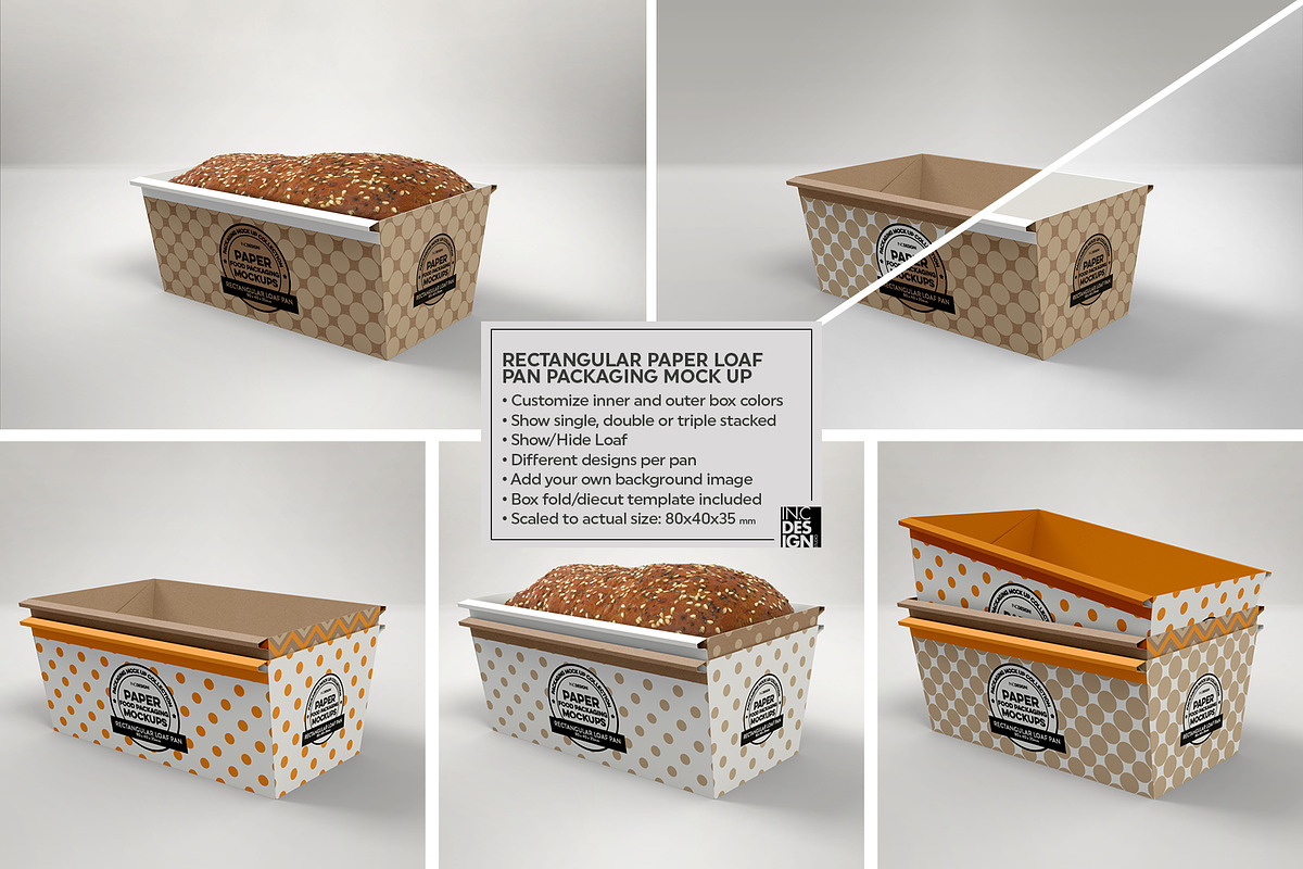 Loaf Cake Mold Packaging Mockup, a Packaging Mockup by INCDesign