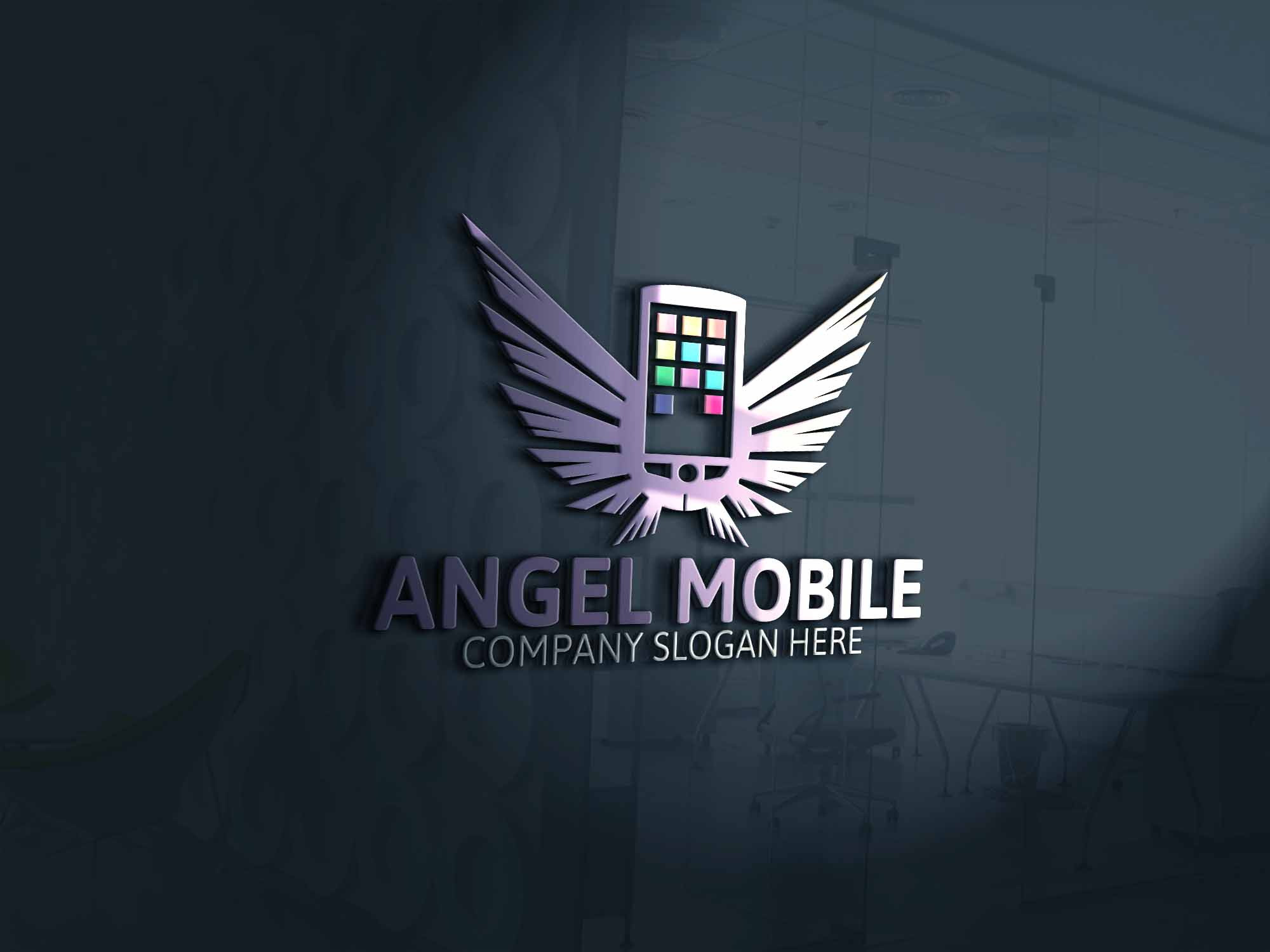 Angel Mobile Logo, a Branding & Logo Template by Josuf Media