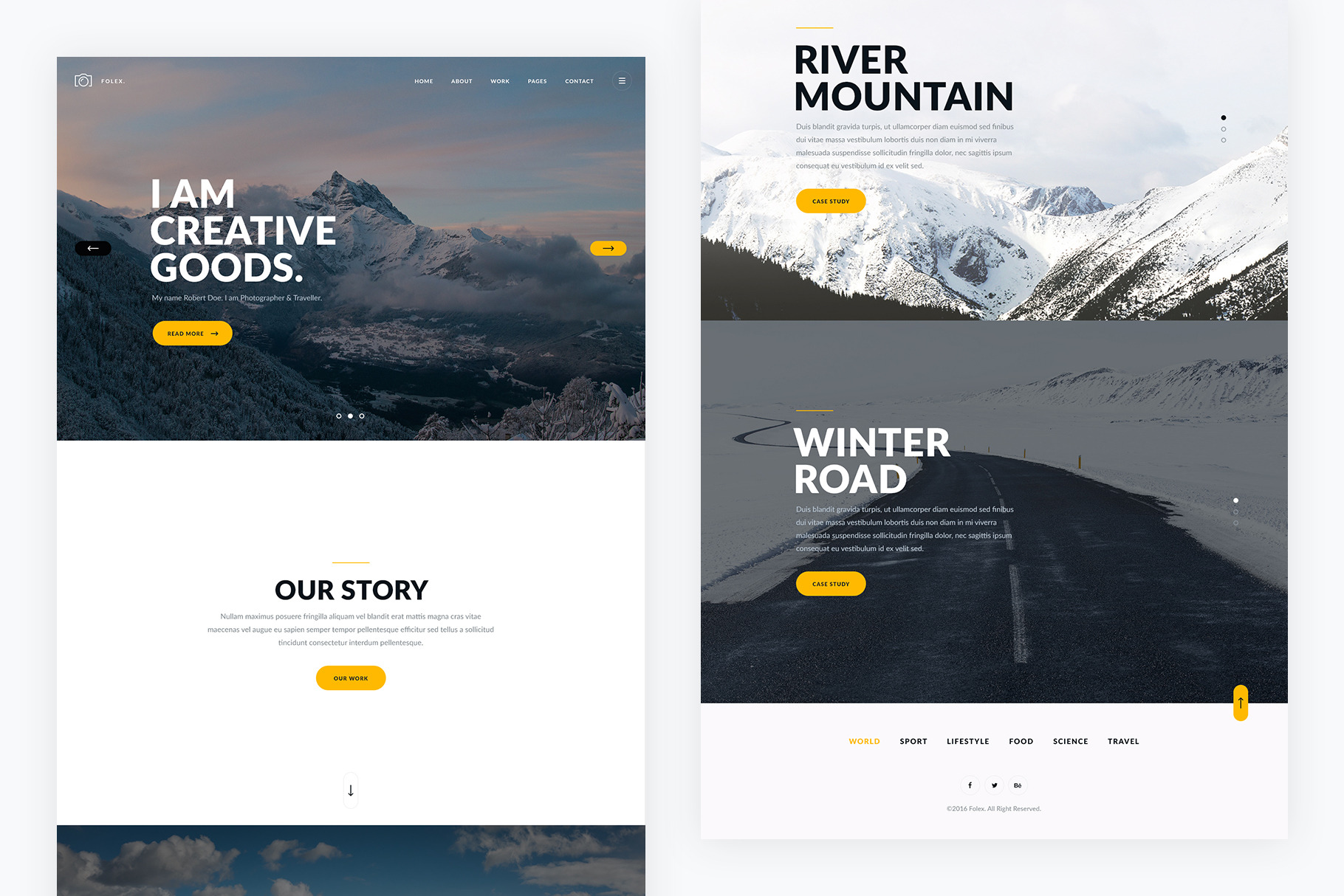 Folex — Photography PSD Template, a Websites & App Template by ...