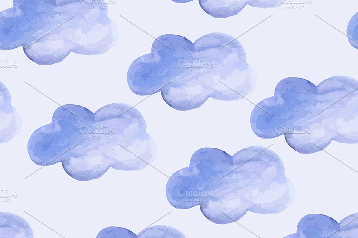Vector Seamless Cloudy Pattern, a Pattern Graphic by alexmakarova