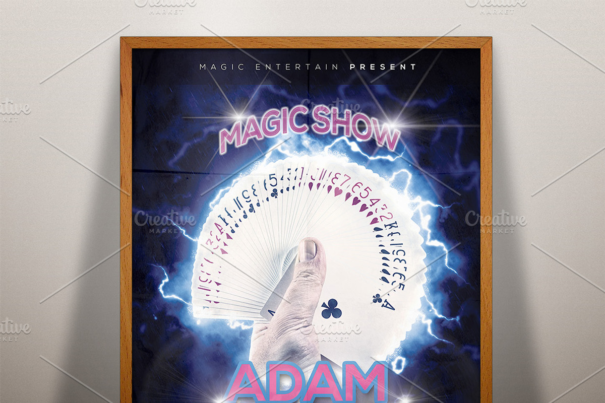 Magician Poster Print Template, a Flyer Template by Illusiongraphic