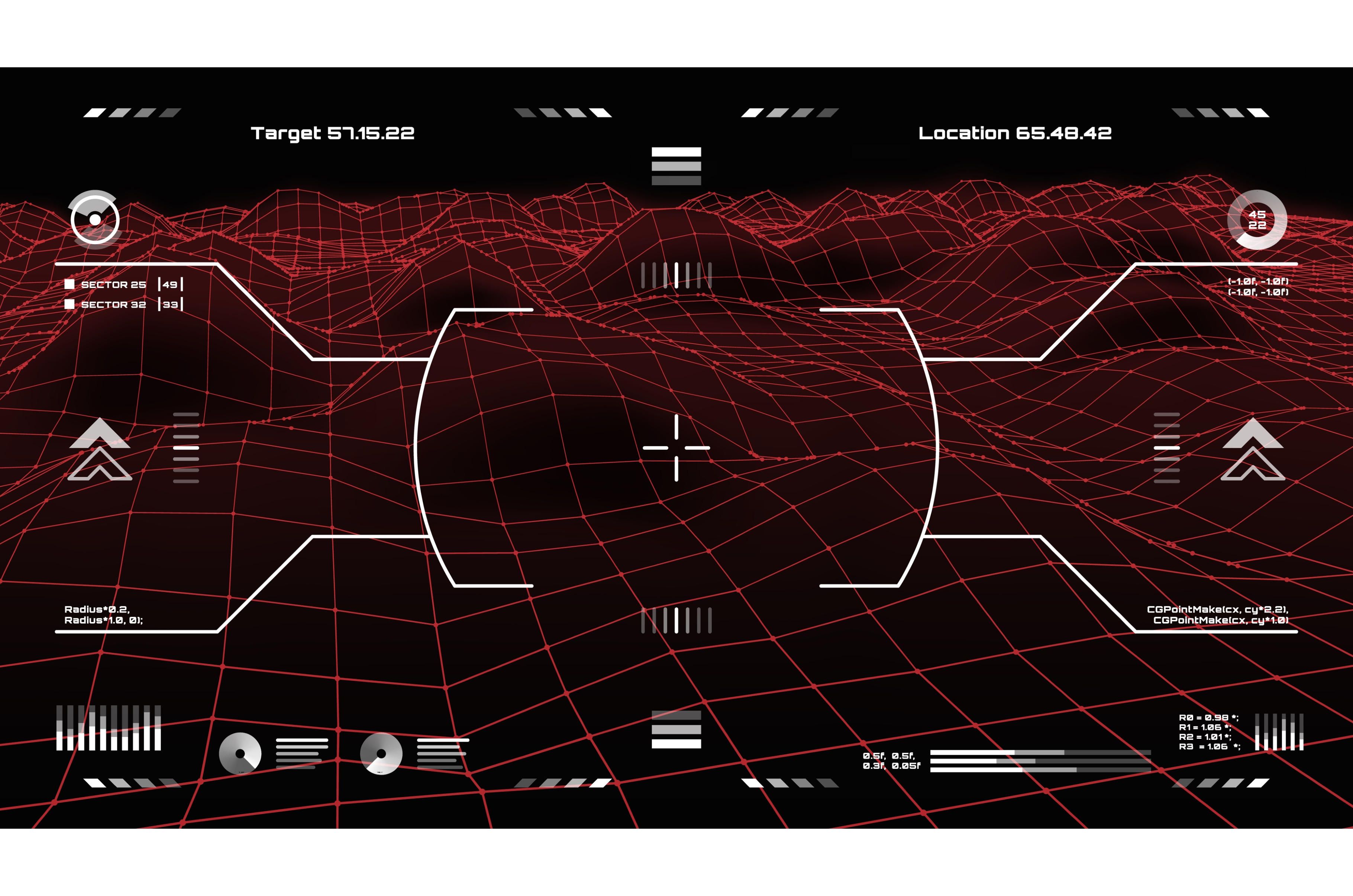 Military HUD target aim control, a Technology Illustration by Vector ...