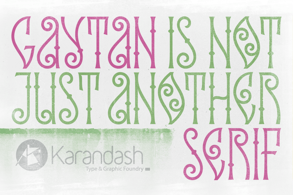 Gaytan Serif, a Serif Font by Karandash