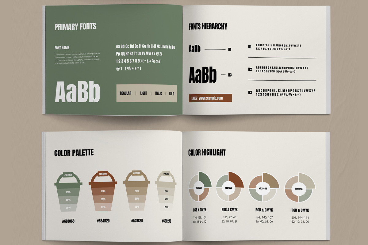 Modern Brand Guidelines Brochure
