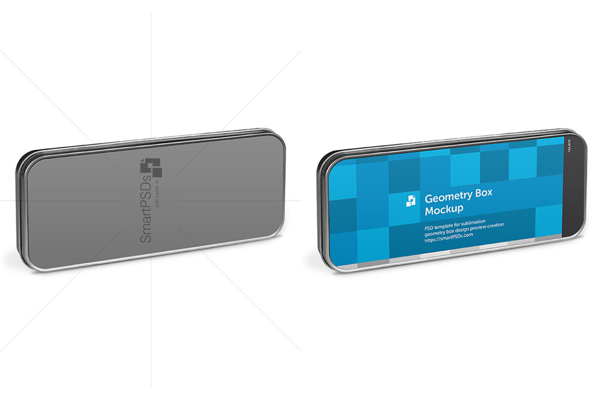 Metal Geometry Box Design Mockup, a Product Mockup by VecRas | Creative ...
