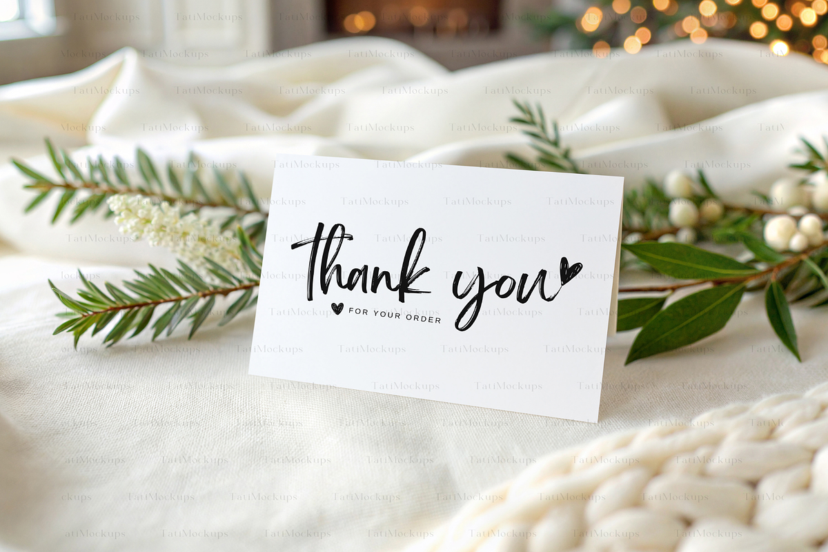 Winter 5x3.5 Card PSD Mockup, a Product Mockup by TatiMockup