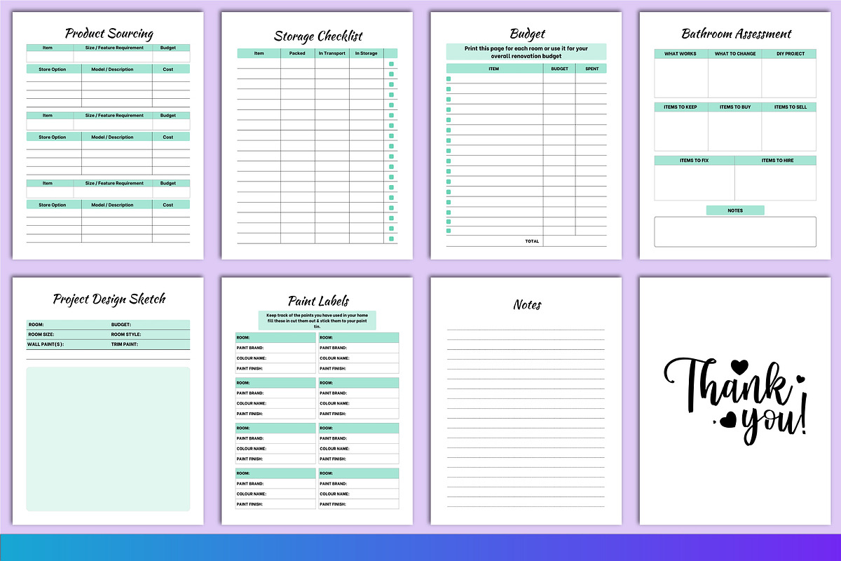 2024 Home Renovation Planner Canva