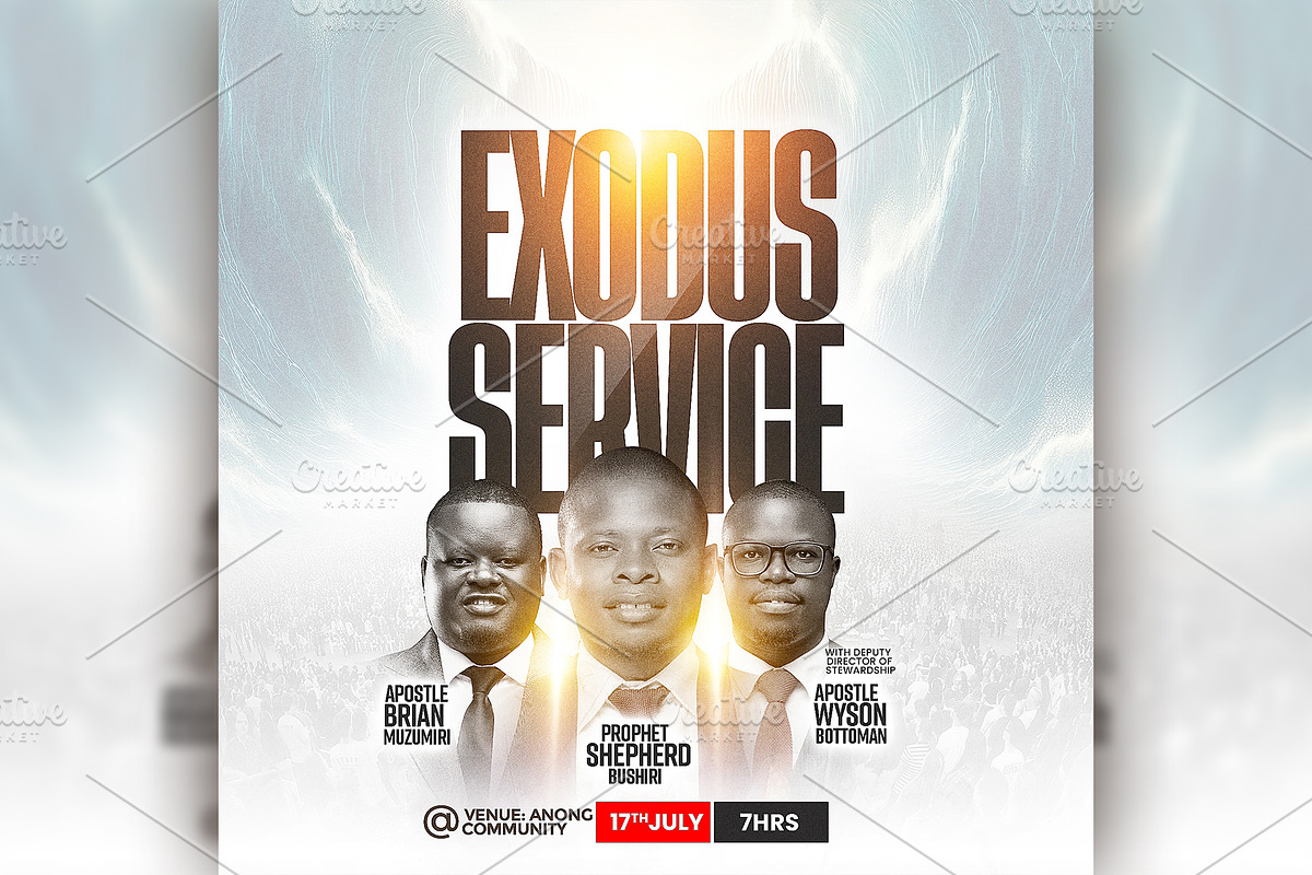 Exodus church flyer template in PSD | Creative Market