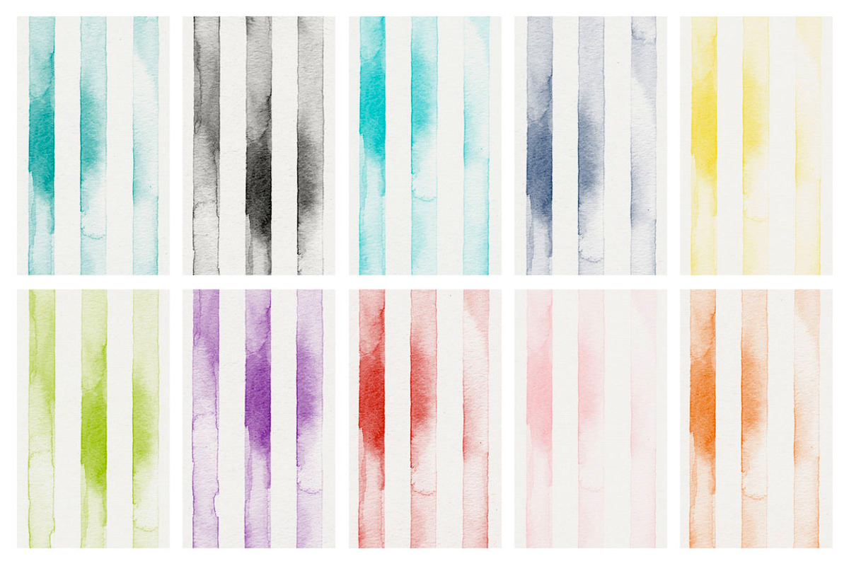 55 Watercolor Patterns, a Pattern Graphic by RuleByArt