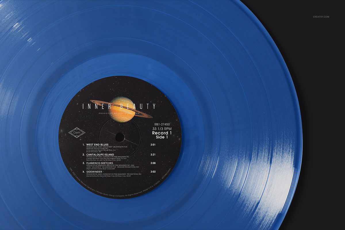 Translucent Vinyl Record Mockup Set, a Merchandise Mockup by creatsy5 ...