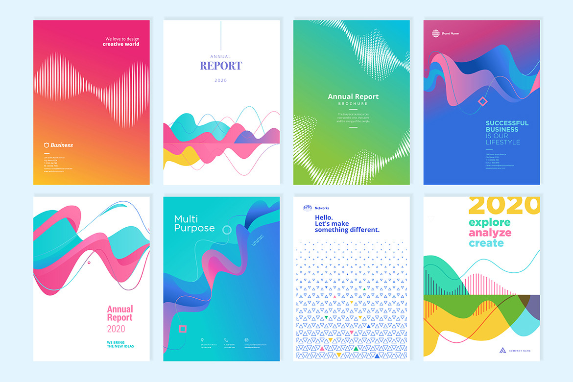 Brochures and annual reports, a Background Graphic by PureSolution