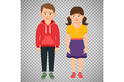 Crying kids characters on transparent background, a Person Illustration ...