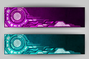 Abstract tech banners two, a Templates & Theme by NickSorl Shop