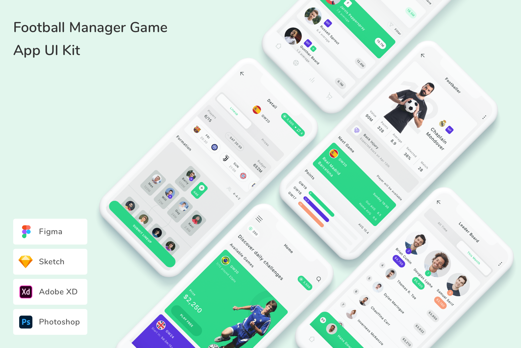 Football Manager Game App UI Kit, an UI Kit Template by Betush ...