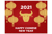 Happy Chinese new year 2021, an Illustration by REDVY CREATIVE