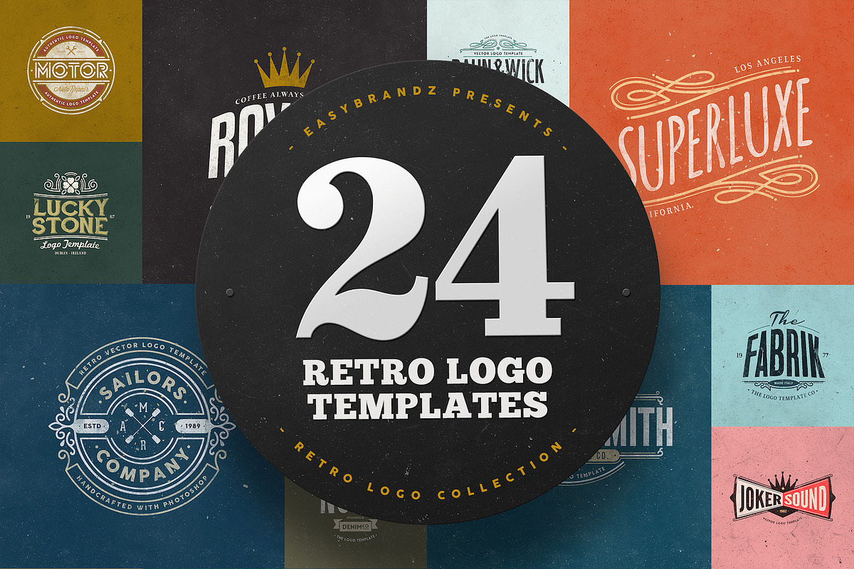 24 Logo Templates Bundle, a Branding & Logo Template by Easybrandz
