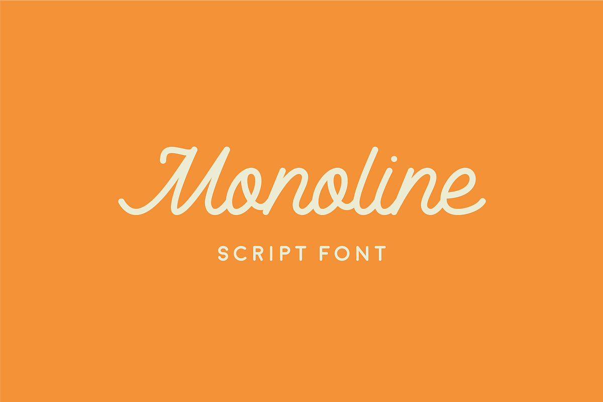 Monoline Script - Font, a Script Font by StephenBradbury