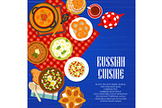 Russian cuisine menu cover | Food Illustrations ~ Creative Market