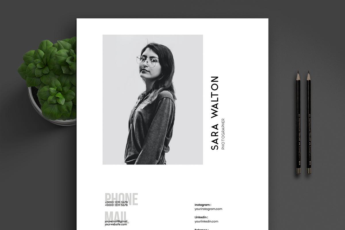 Minimal Resume Template | Creative Market