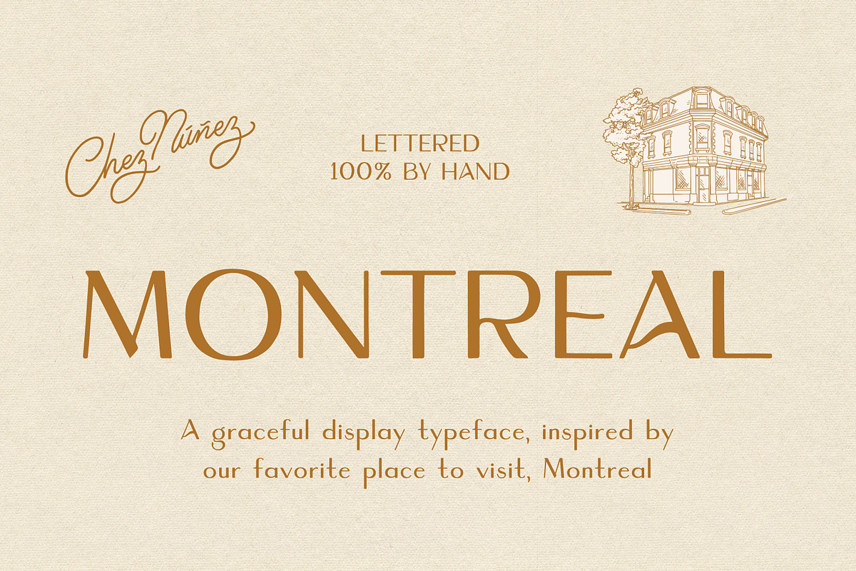 MONTREAL: Elegant Display Font, a Font by Chez Núñez
