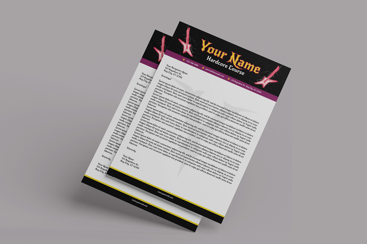 Music Letterhead, a Print Template by Esensifiksi.studio