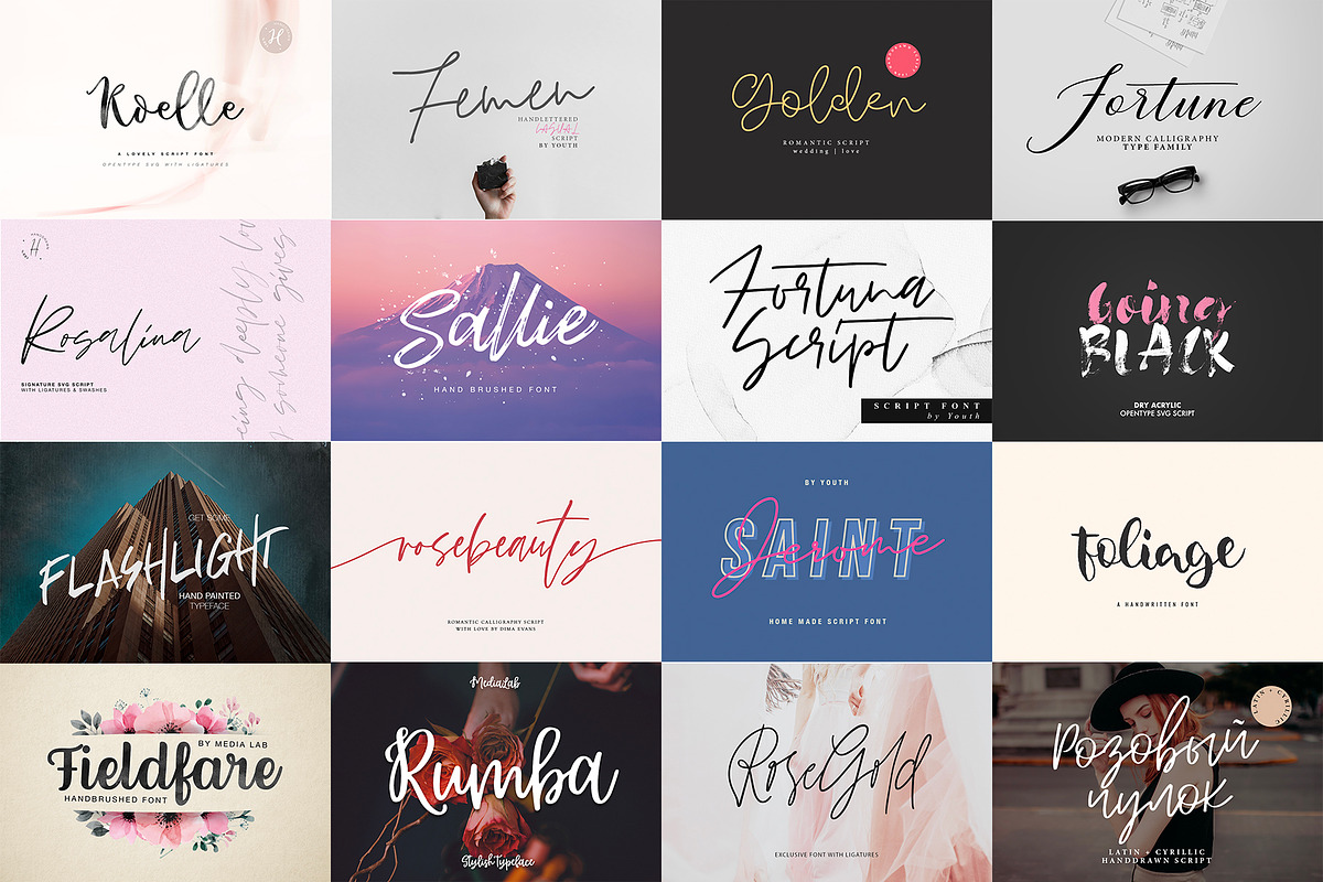 ALL MY FONTS Bundle, a Handwritten Font by supfonts