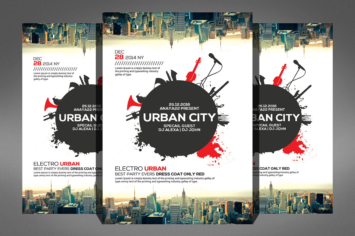 Urban City Flyer Template, a Flyer Template by Graphic Templates