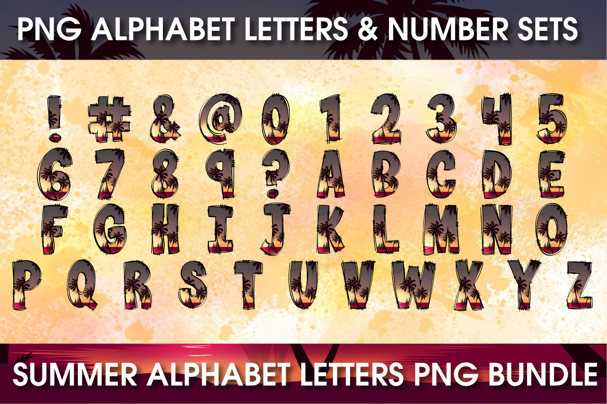 Summer Alphabet Beach Fonts Designs | Creative Market