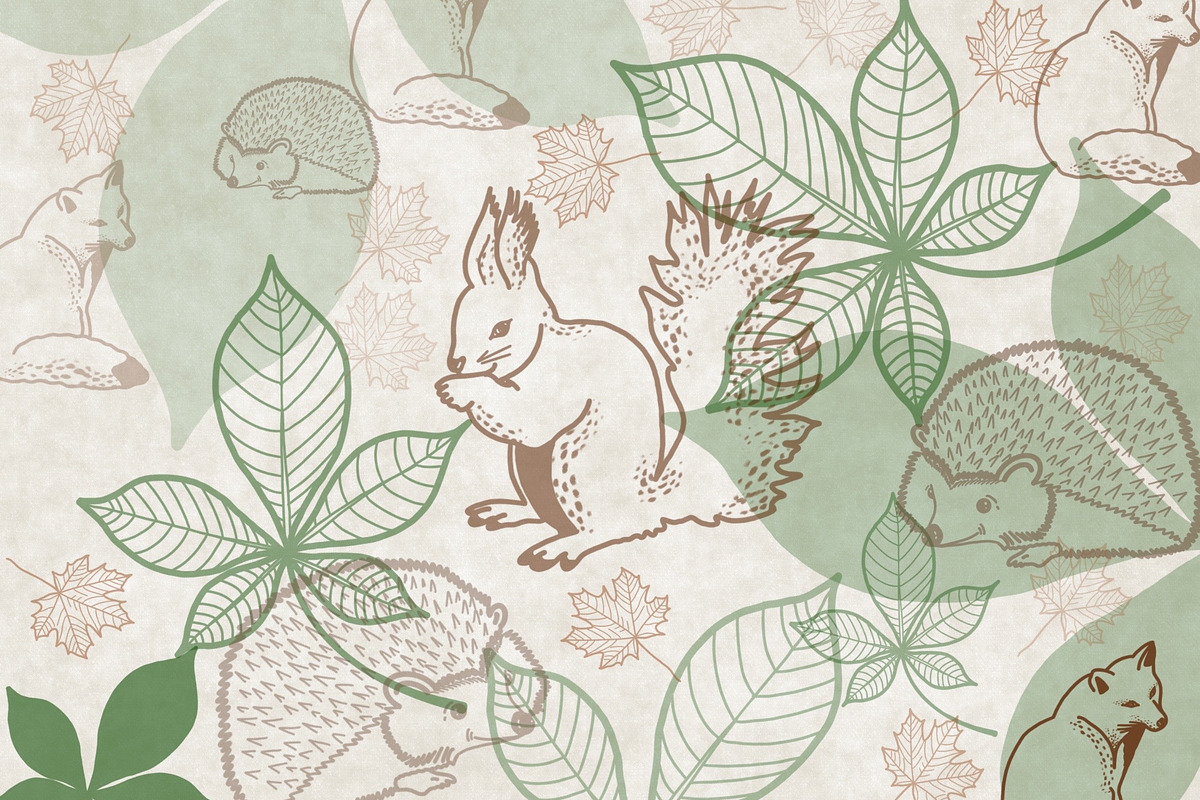 Procreate Stamps Brush Forest Animal, a Shape Add-On by Ducatum