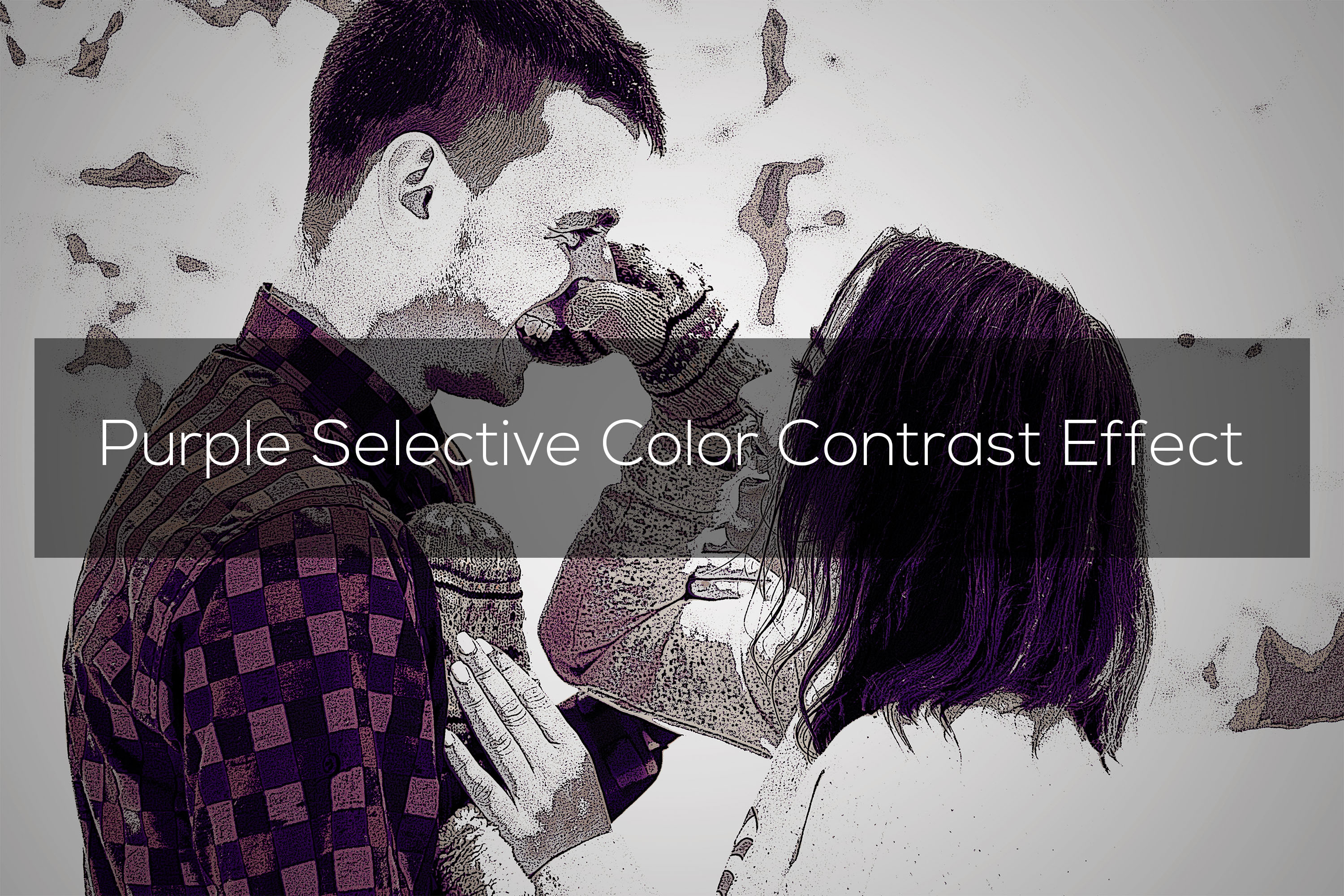 Purple Selective Color Effect | Actions ~ Creative Market