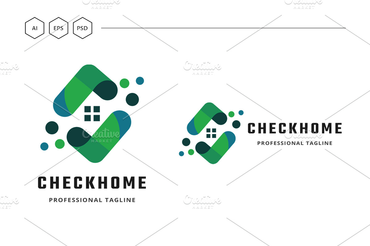 Check Home Logo, a Branding & Logo Template by Design_Planet